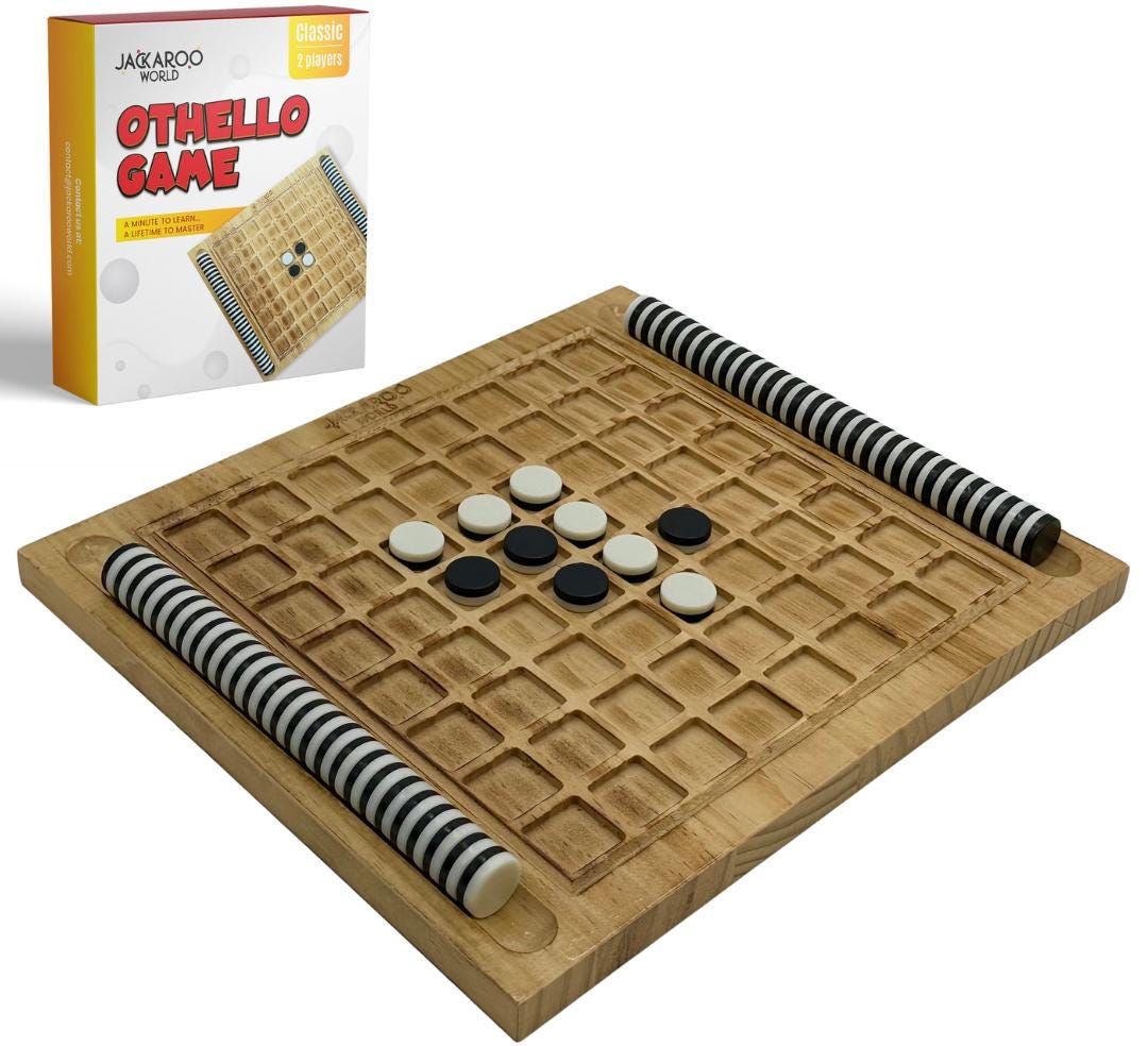 Classic Othello Board Game: Reversi Strategy, Travel Edition - Etsy