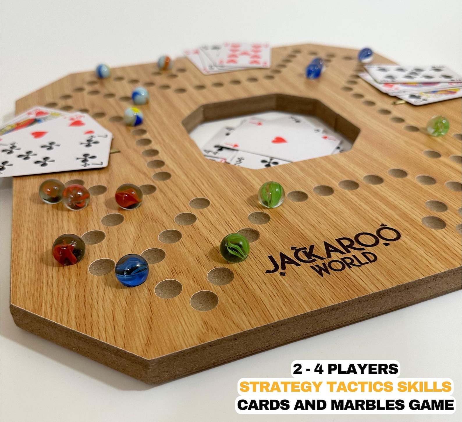 Jackaroo Board Game - Strategy, Competitive, Fun 2-4 Player Marbles and ...