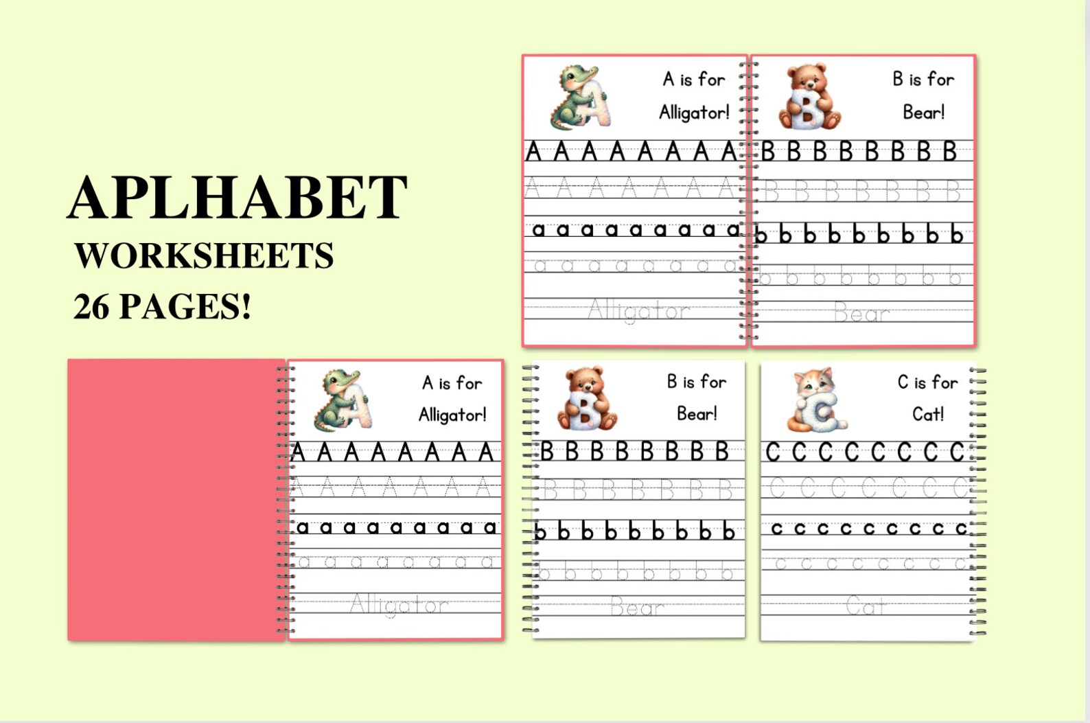 Alphabet Practice Worksheet Kids Busy Book Alphabet Tracing Worksheets ...