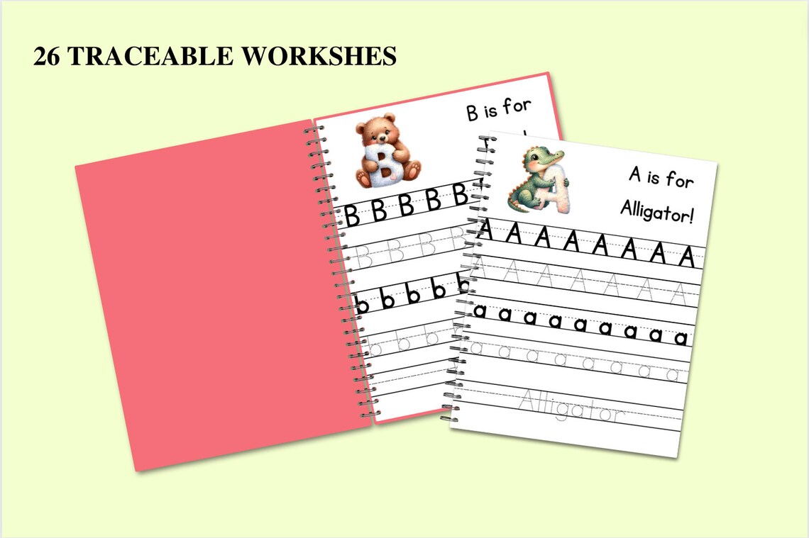 Alphabet Practice Worksheet Kids Busy Book Alphabet Tracing Worksheets ...