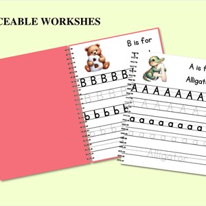 Alphabet Practice Worksheet Kids Busy Book Alphabet Tracing Worksheets ...