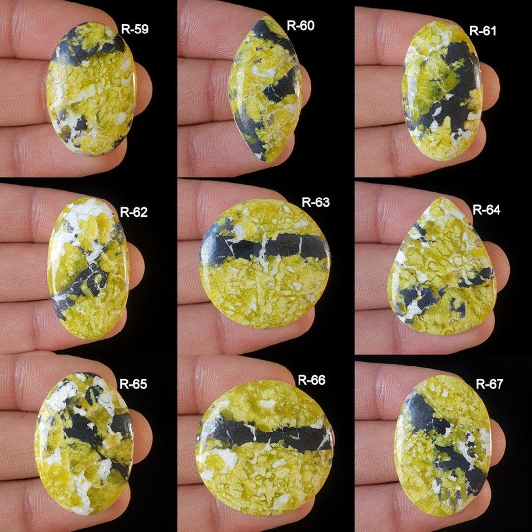 Rare Lizardite Gemstone Loose Lizardite Cabochons Smooth Polished Cab ...