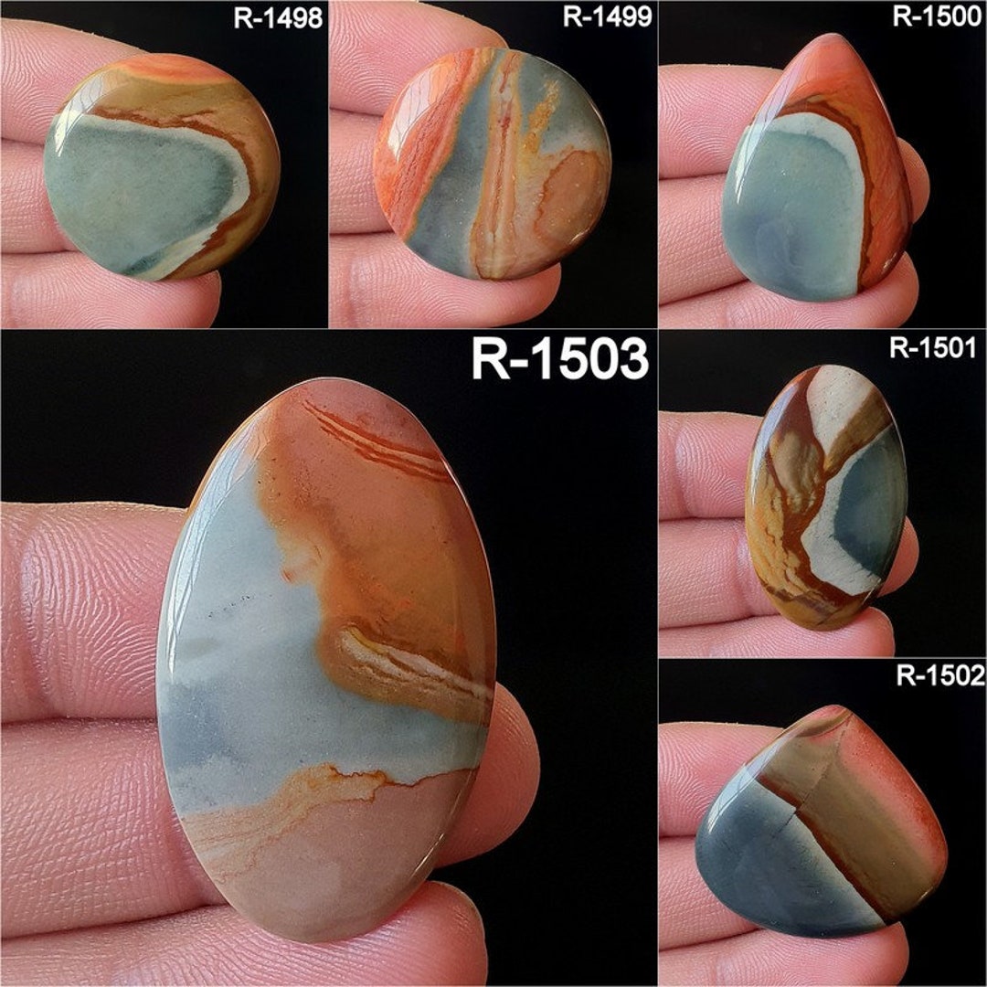 Top Quality Natural Polychrome Jasper Cabochon Smooth Polished Flat ...