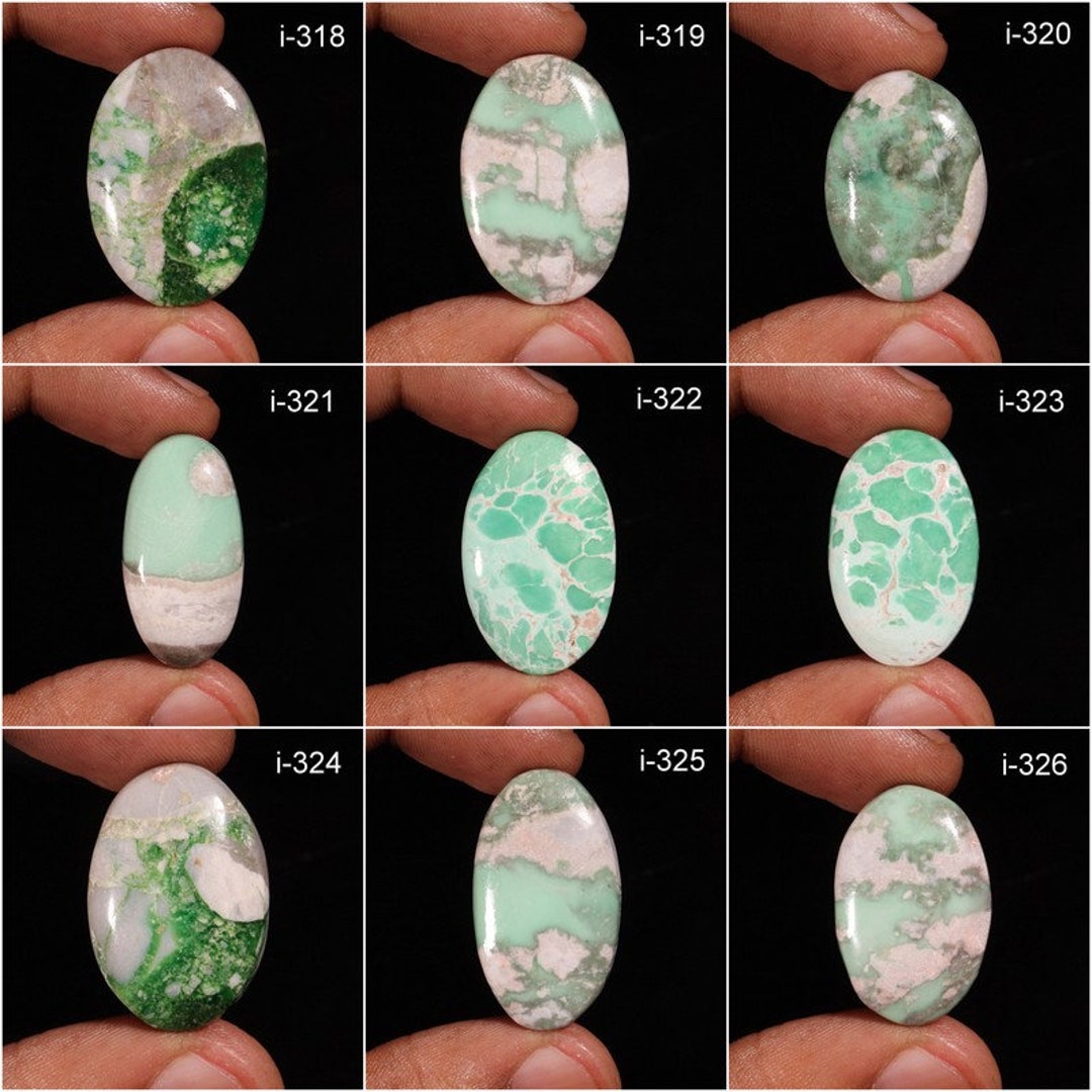 Elegant Quality Variscite Gemstone - Loose Variscite Cabochon - Smooth Polished Cabochon ...