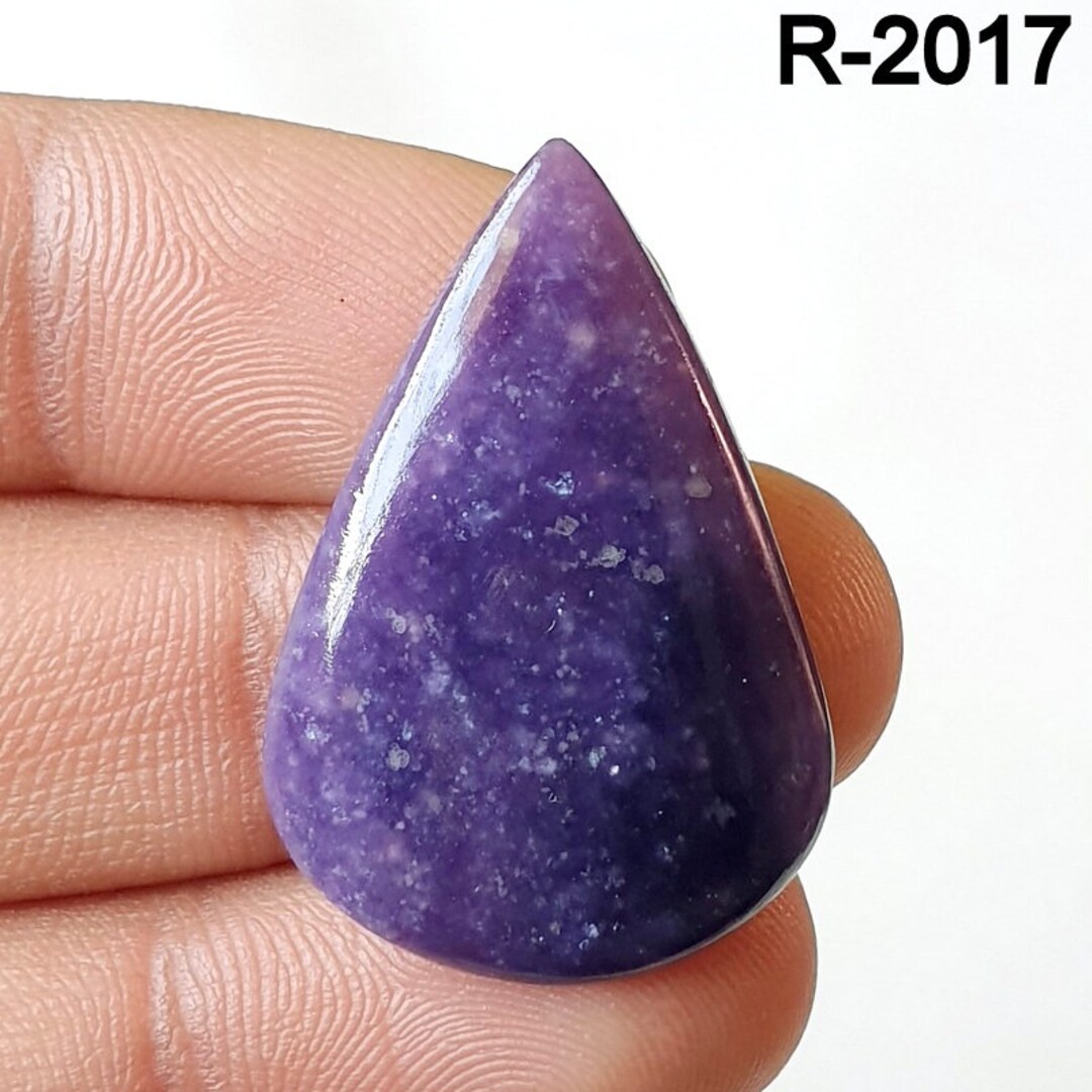 Amazing Quality Natural Lepidolite Cabochon - Smooth Polished Flat Back ...