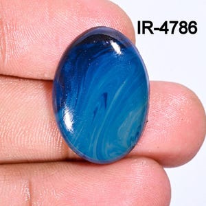 Oval Shape Leland Blue Gemstone - Hand Made - Healing Crystal -rare ...