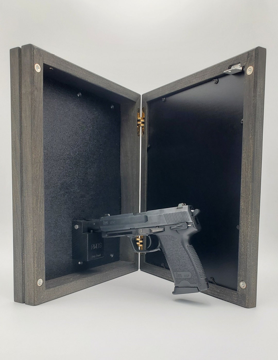 Hardwood Hidden Gun Storage Picture Frame: Home Defense Safe - Etsy
