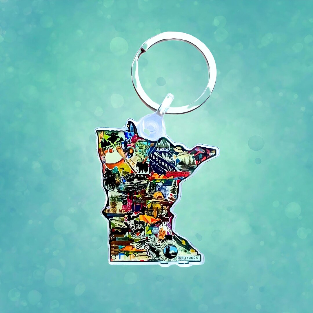 Unique State of Minnesota Keychain | Created by Original Artist, and ...
