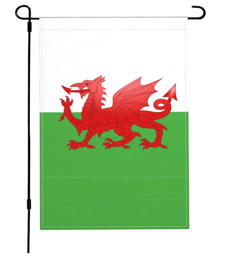 3drose wales-welsh Red Dragon on White and Green - Etsy