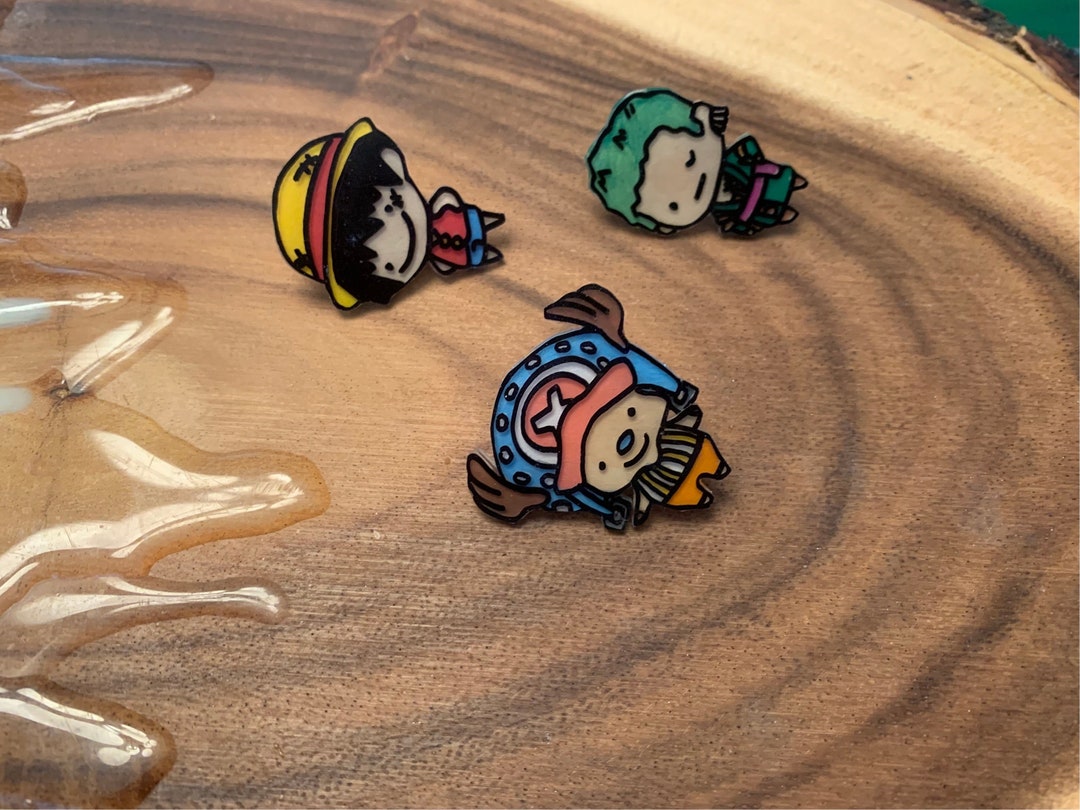 One Piece Anime Pin Set Shrinky Dink - Etsy