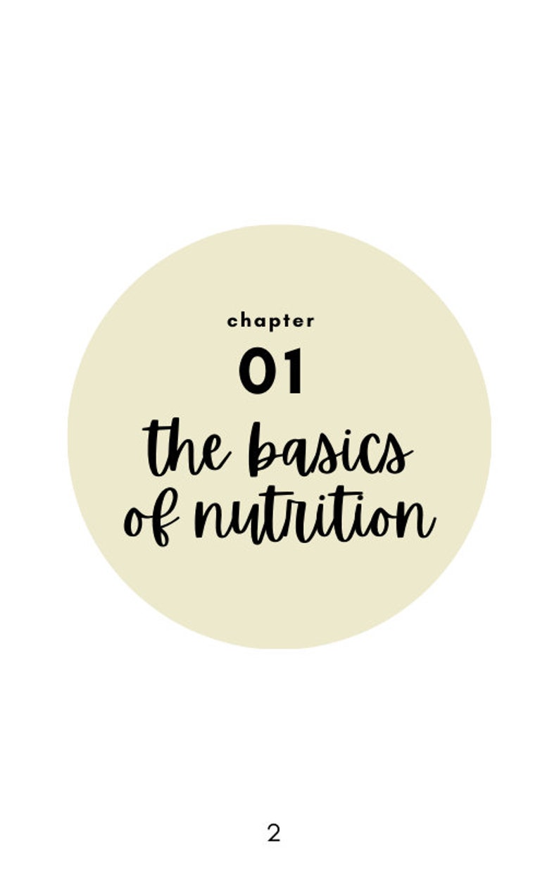 The Basics of Nutrition and Macronutrients E-book - Etsy