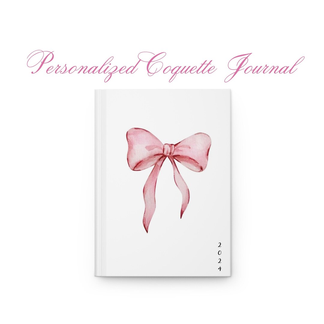 2024 Coquette Journal, Pink Bow Journal, Coquette Notebook, Dream ...