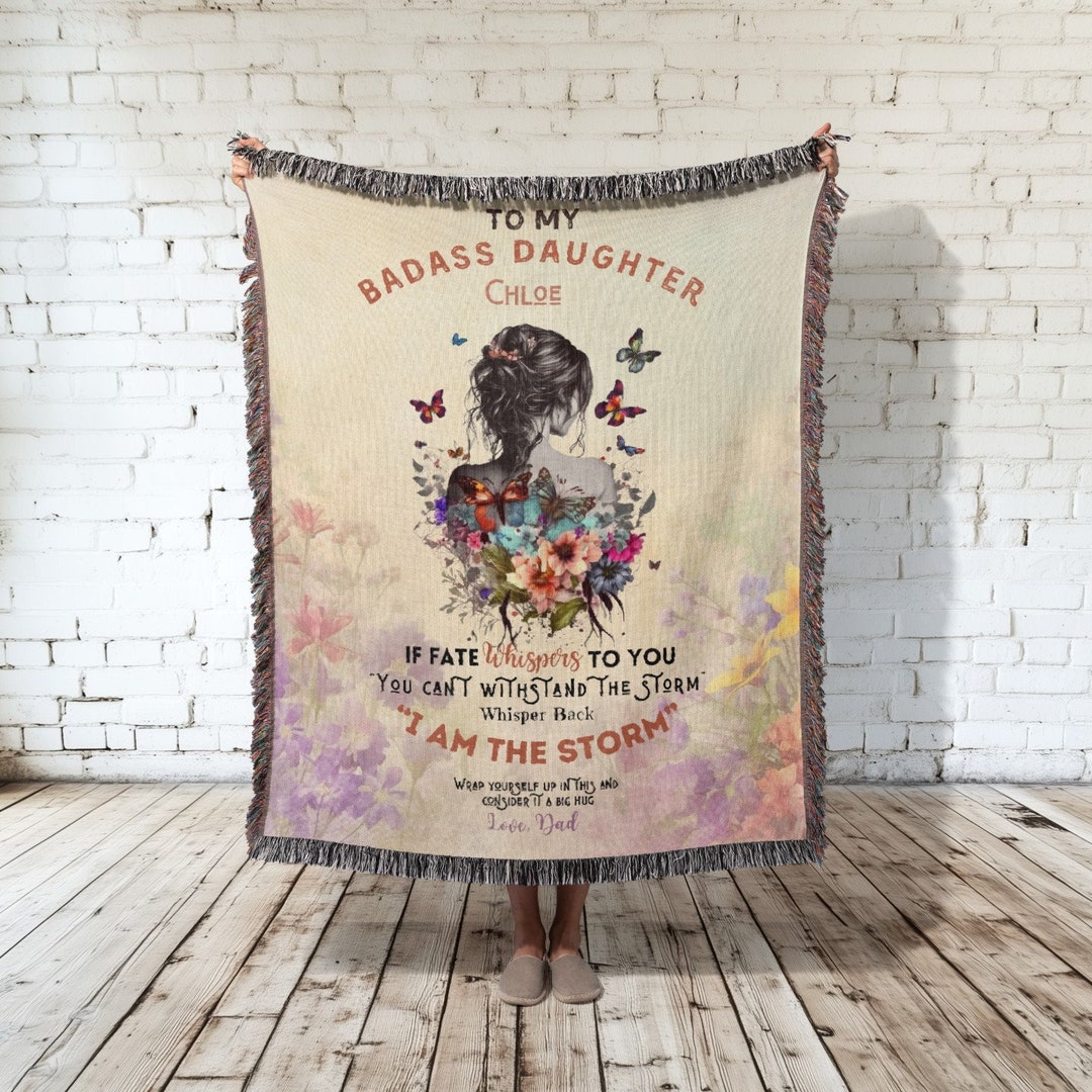 To My Badass Daughter Blanket, Personalized Blanket, Daughter Gift, You ...