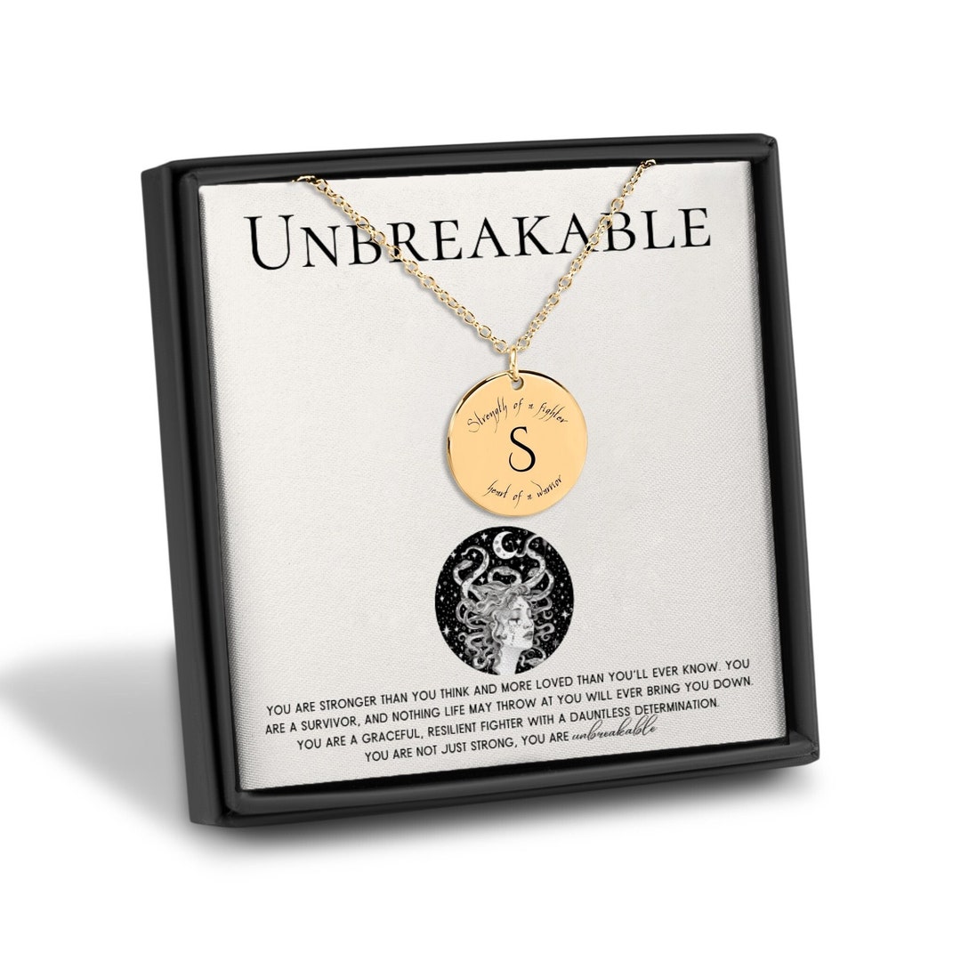 Unbreakable Necklace, Medusa Necklace, Strength Necklace, Survivor Gift ...
