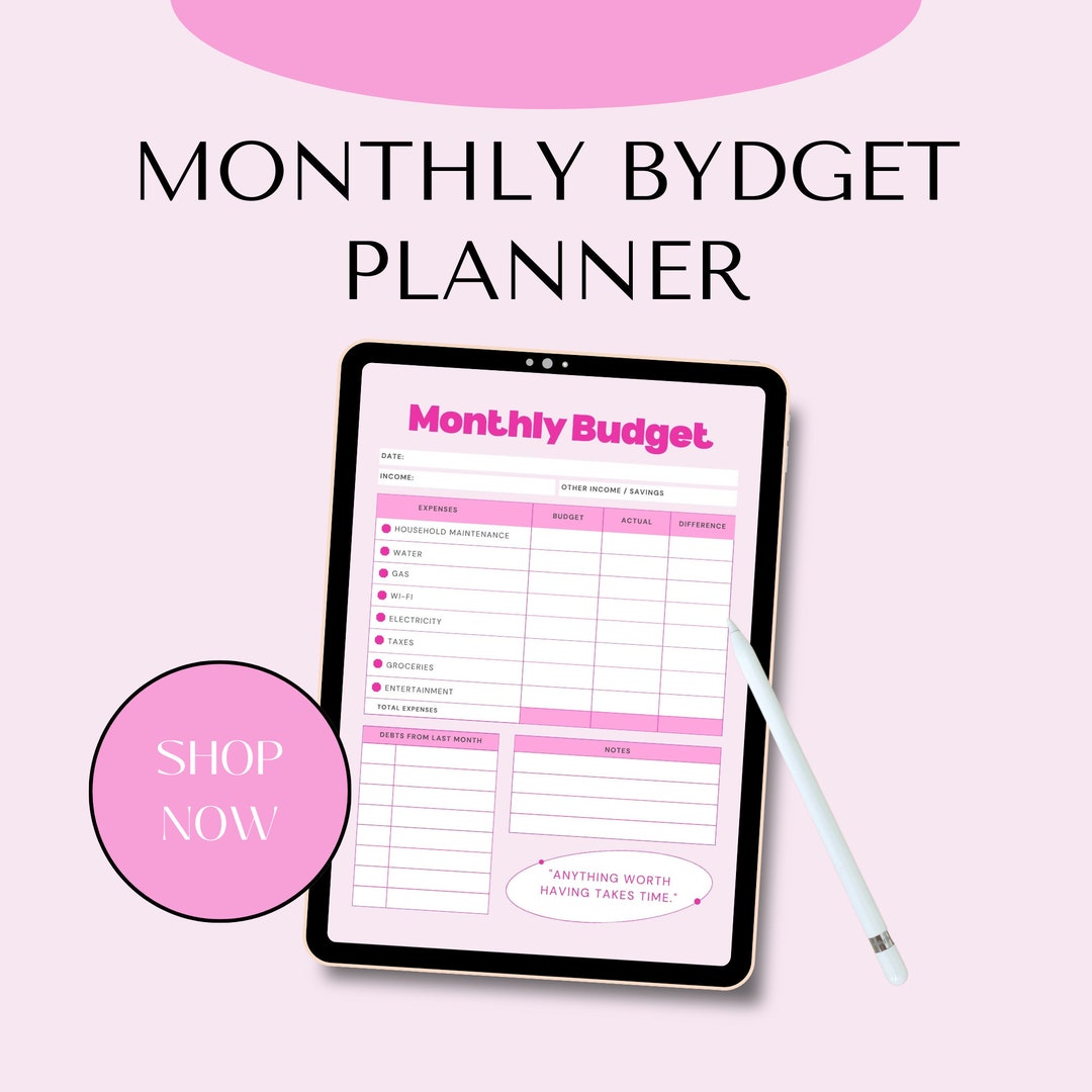 Digital Budget Planner, Printable Paycheck Budget Planner, Money Saving ...