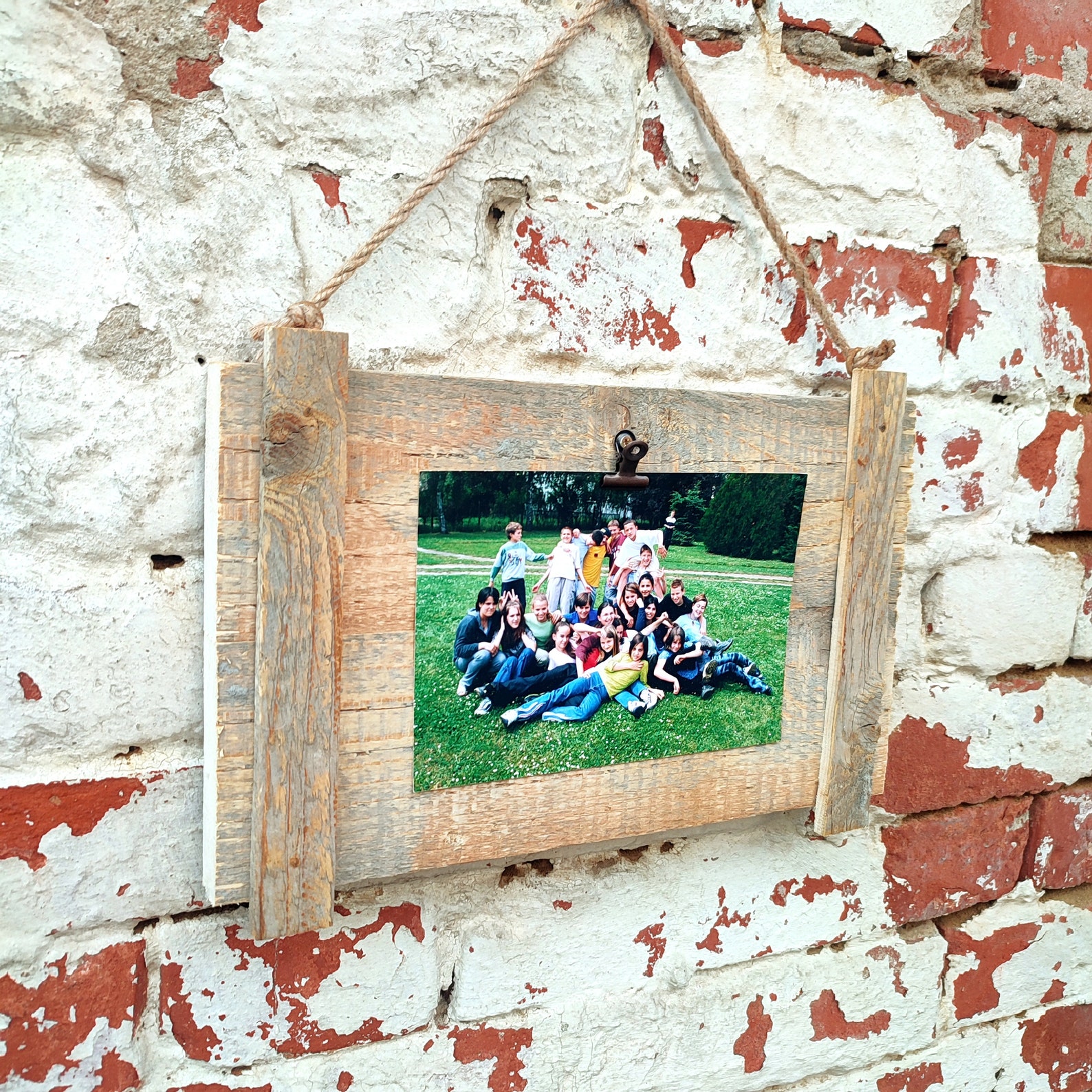 Wooden Rustic Clip Frame 4x6 Photos Farmhouse Home Decor Rustic Wall ...
