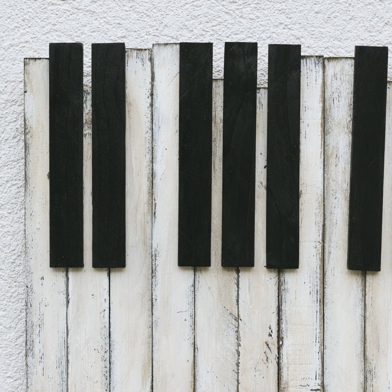 Piano Large Wall Art Decor Piano Keyboard Unique Music Wood Sign Wooden ...