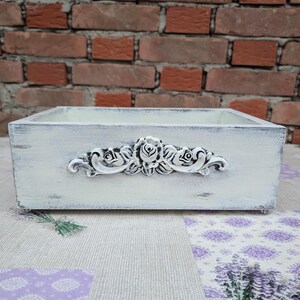Vintage White Wood Crate Box Flower Antique, Distressed Shabby Chic ...