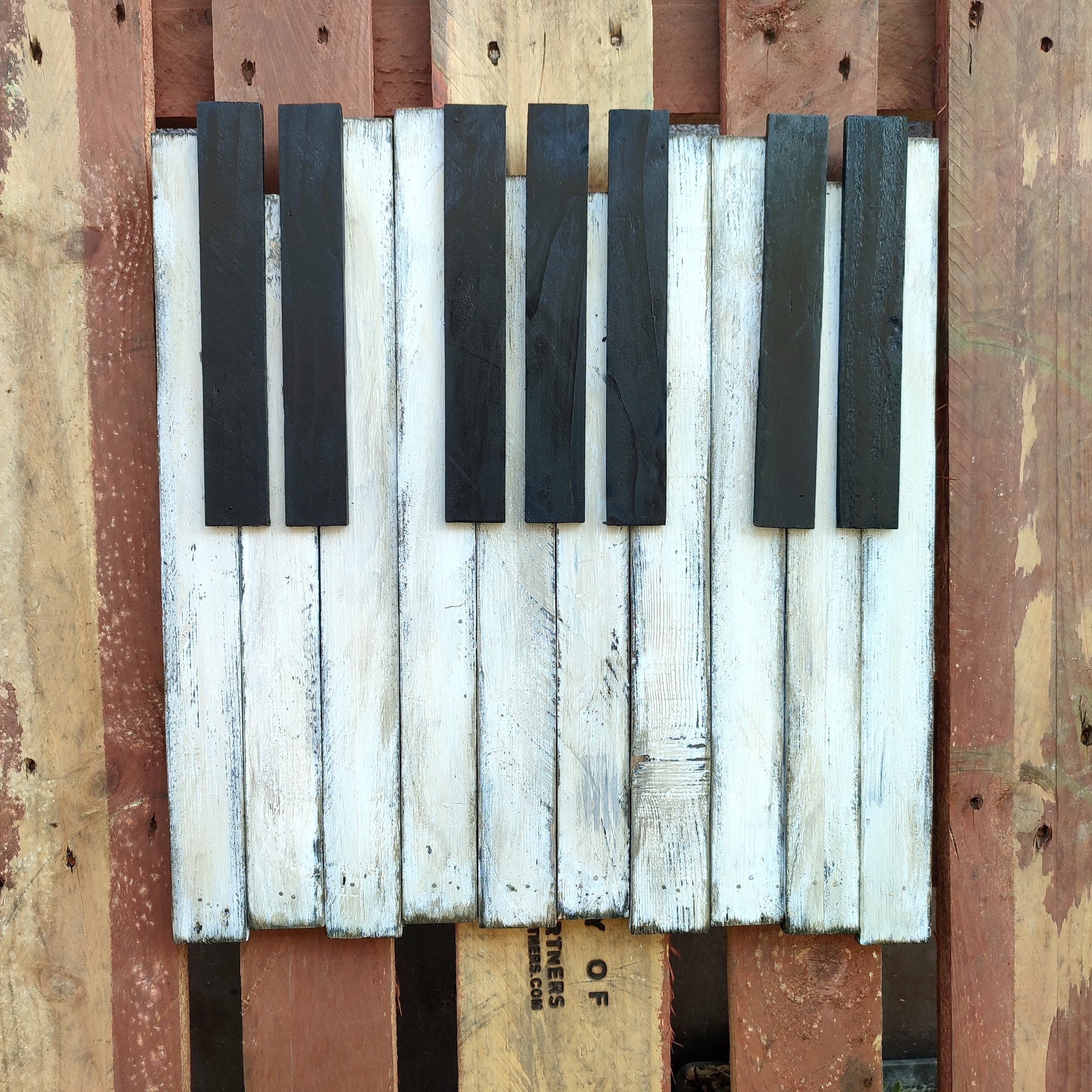 Piano Large Wall Art Decor Piano Keyboard Unique Music Wood Sign Wooden ...