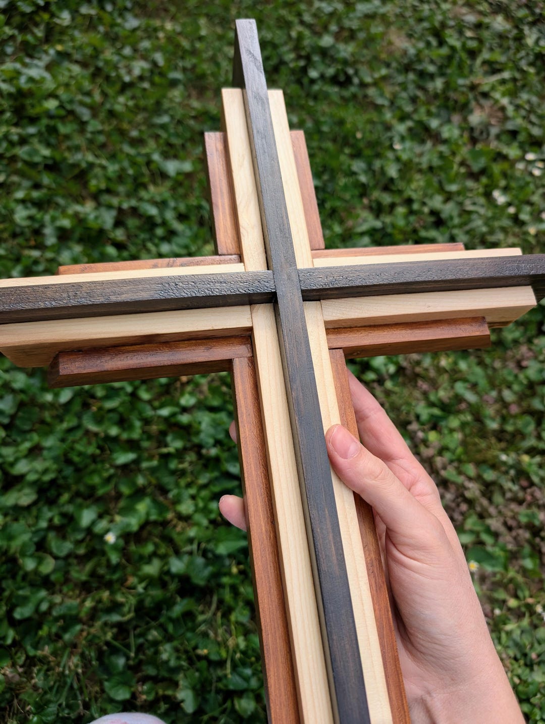 Cross Wooden Big Crucifix Layerd Wood Cross Crucifix Cross Religious ...