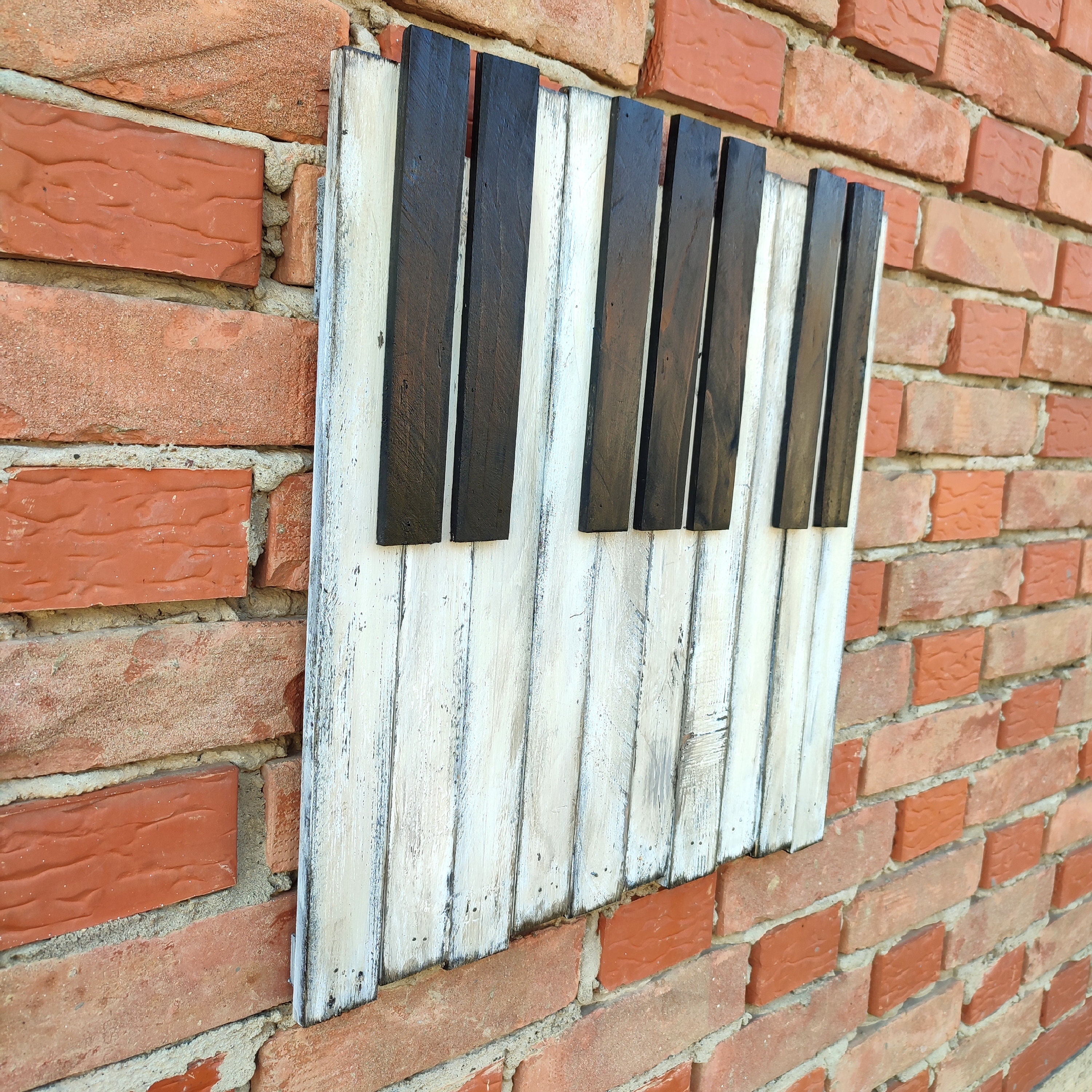 Piano Large Wall Art Decor Piano Keyboard Unique Music Wood Sign Wooden ...