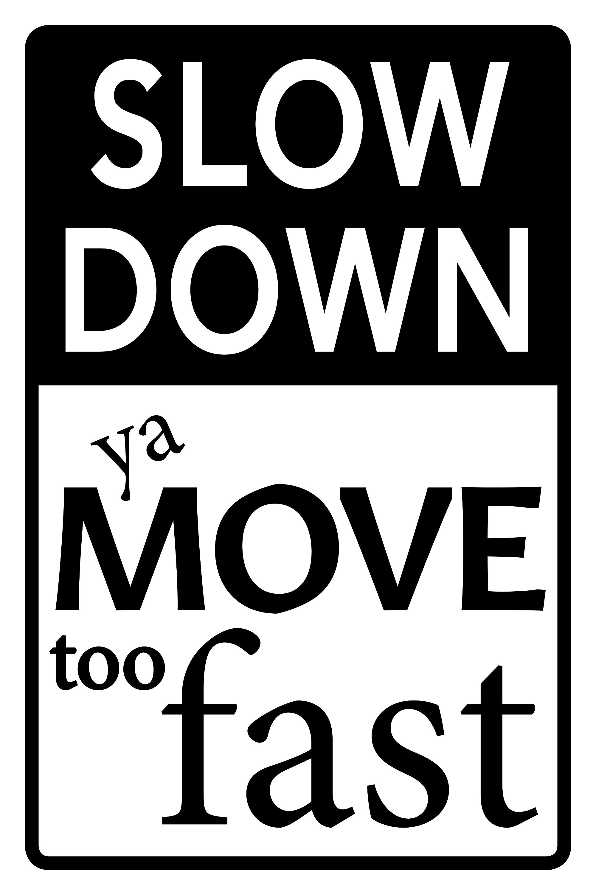 Slow Down Road Sign SVG File - Etsy