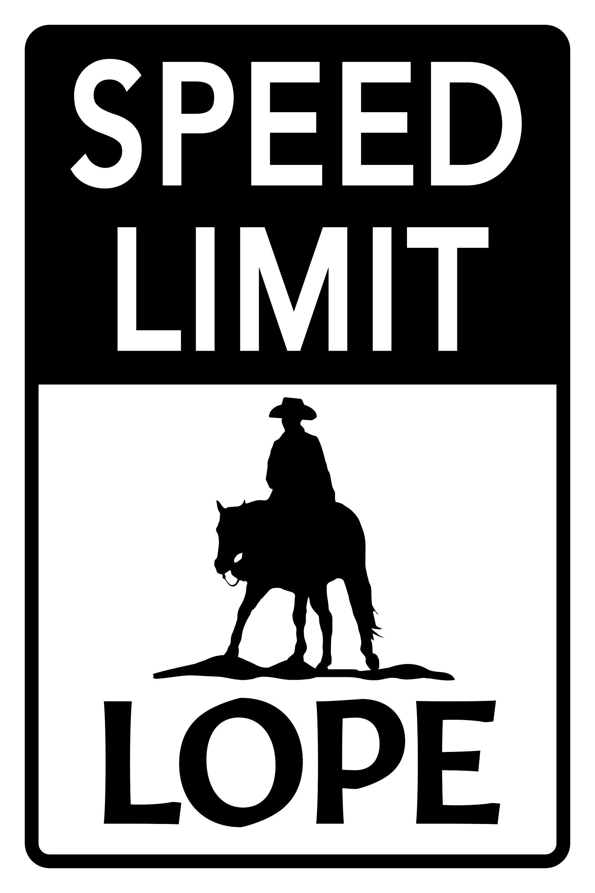 Speed Limit Lope SVG File for Western Riders - Etsy