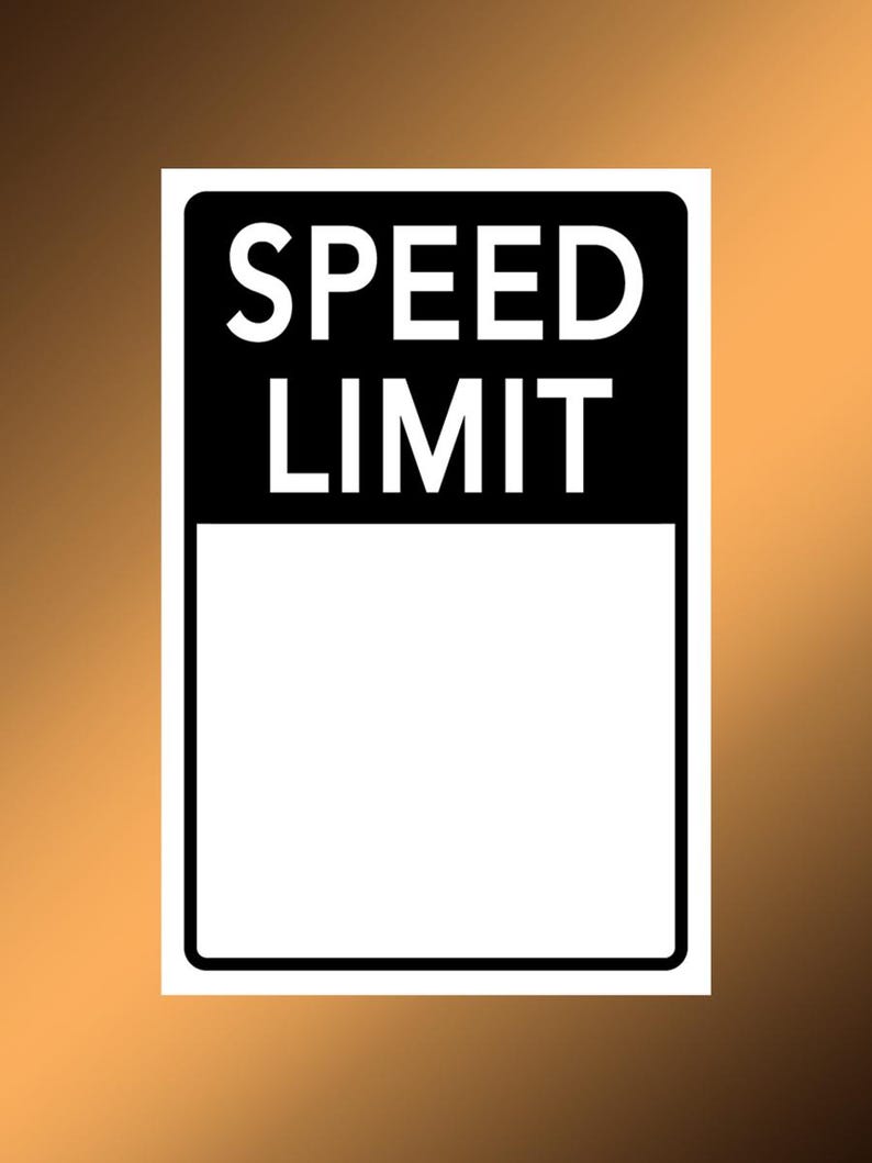 Speed Limit Blank Sign SVG File - Etsy