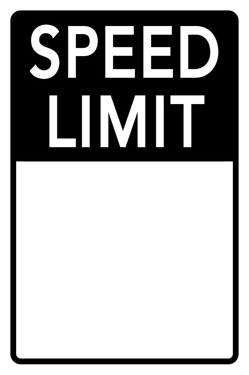 Speed Limit Blank Sign SVG File - Etsy