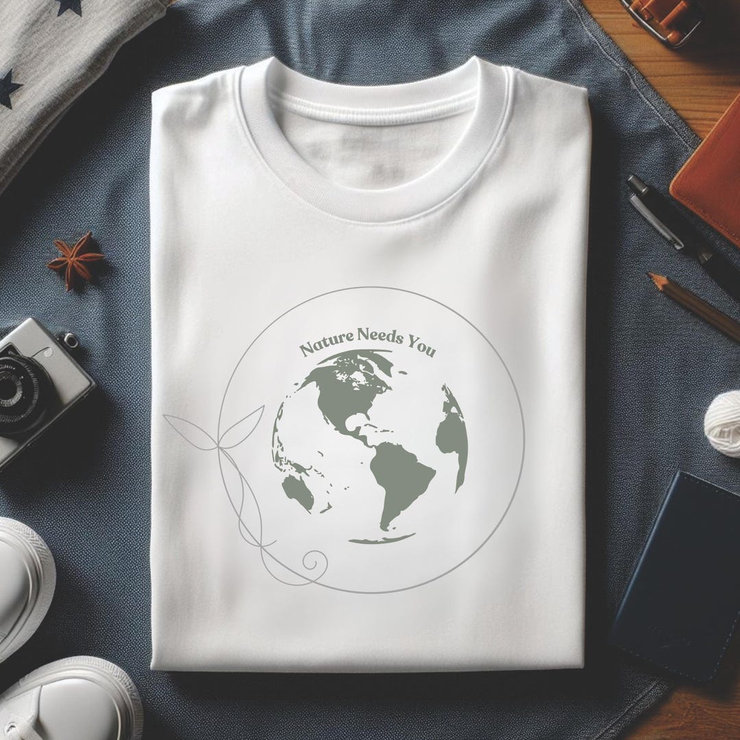 Nature Needs You PNG, Eco Friendly Sublimation Design, Minimalist Earth ...