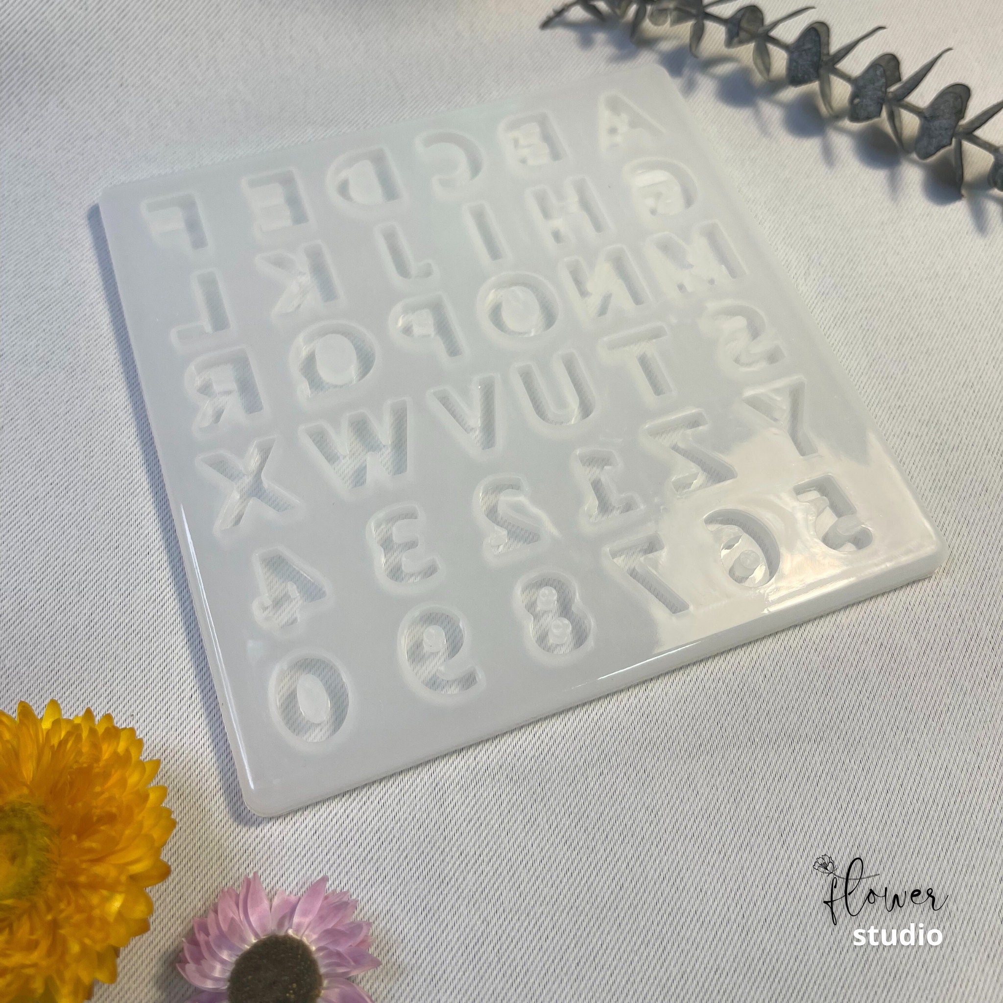 Complete Alphabet Mold With Numbers (small Size) I Silicone Mold I ...