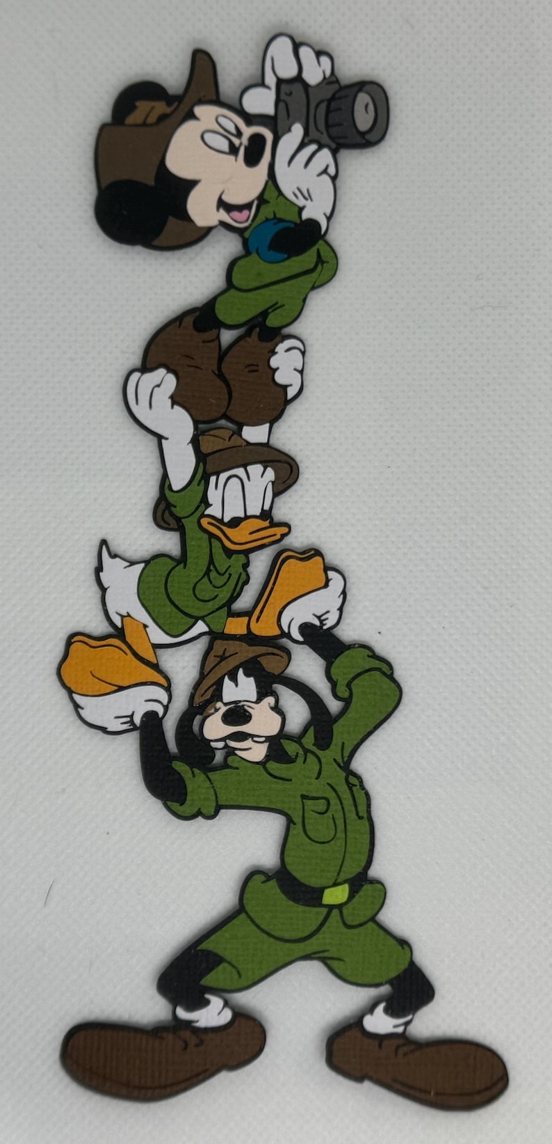 Safari Goofy, Donald & Mickey Mouse Totem Pole Animal Kingdom - Etsy