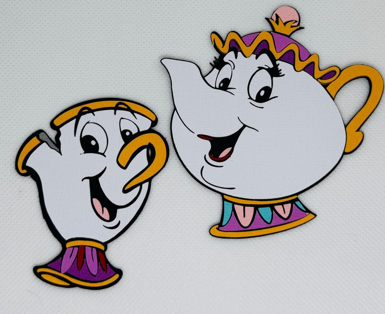 Mrs. Potts & Chip-beauty and the Beast-die Cuts - Etsy