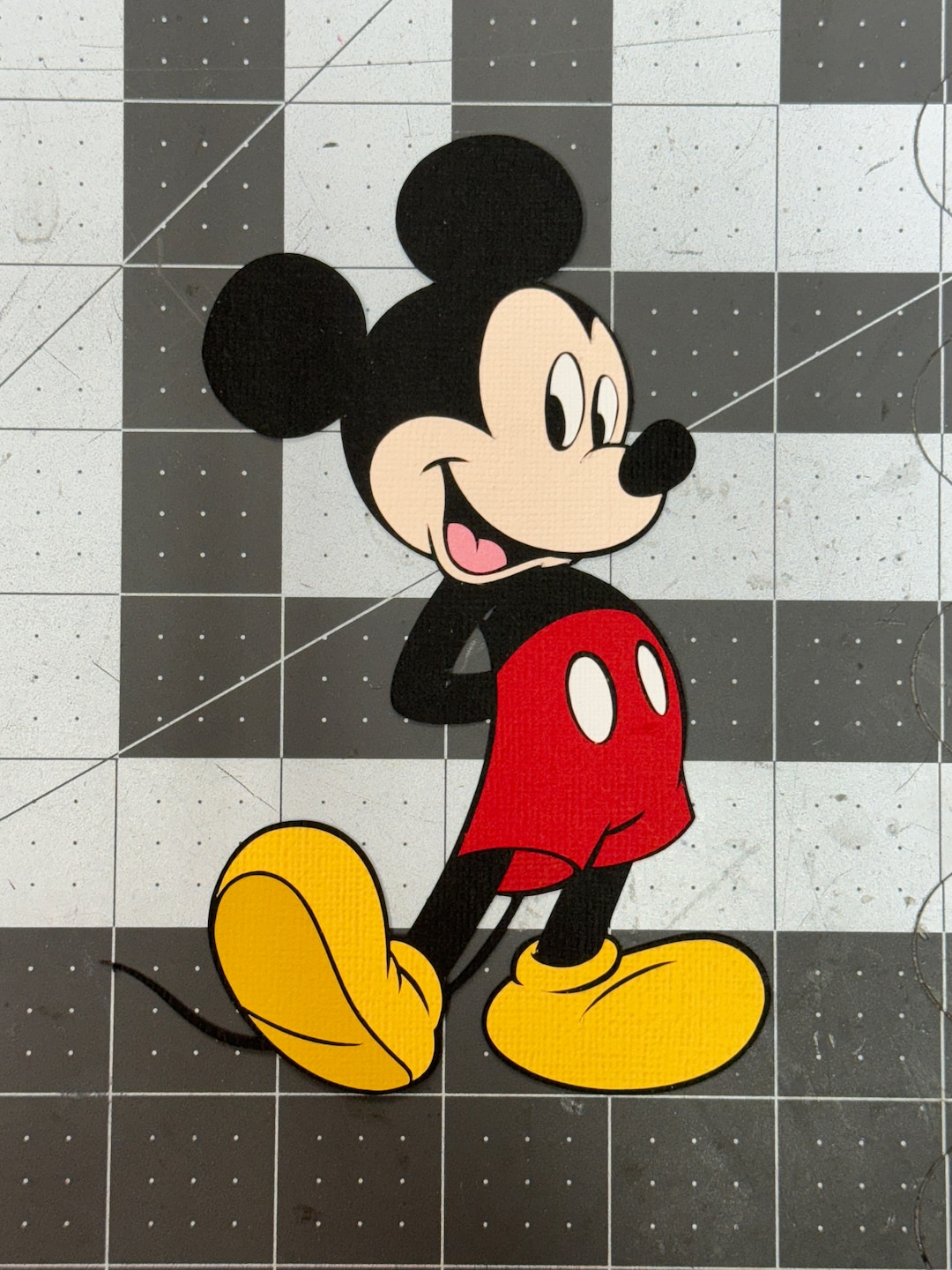 Disney Standing Mickey Mouse Scrapbook Die Cut - Etsy