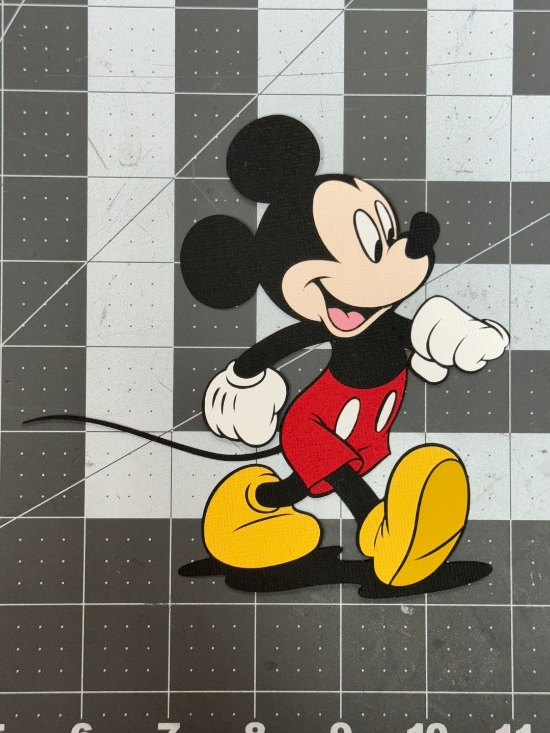 Disney Walking Mickey Mouse Scrapbook Die Cut - Etsy
