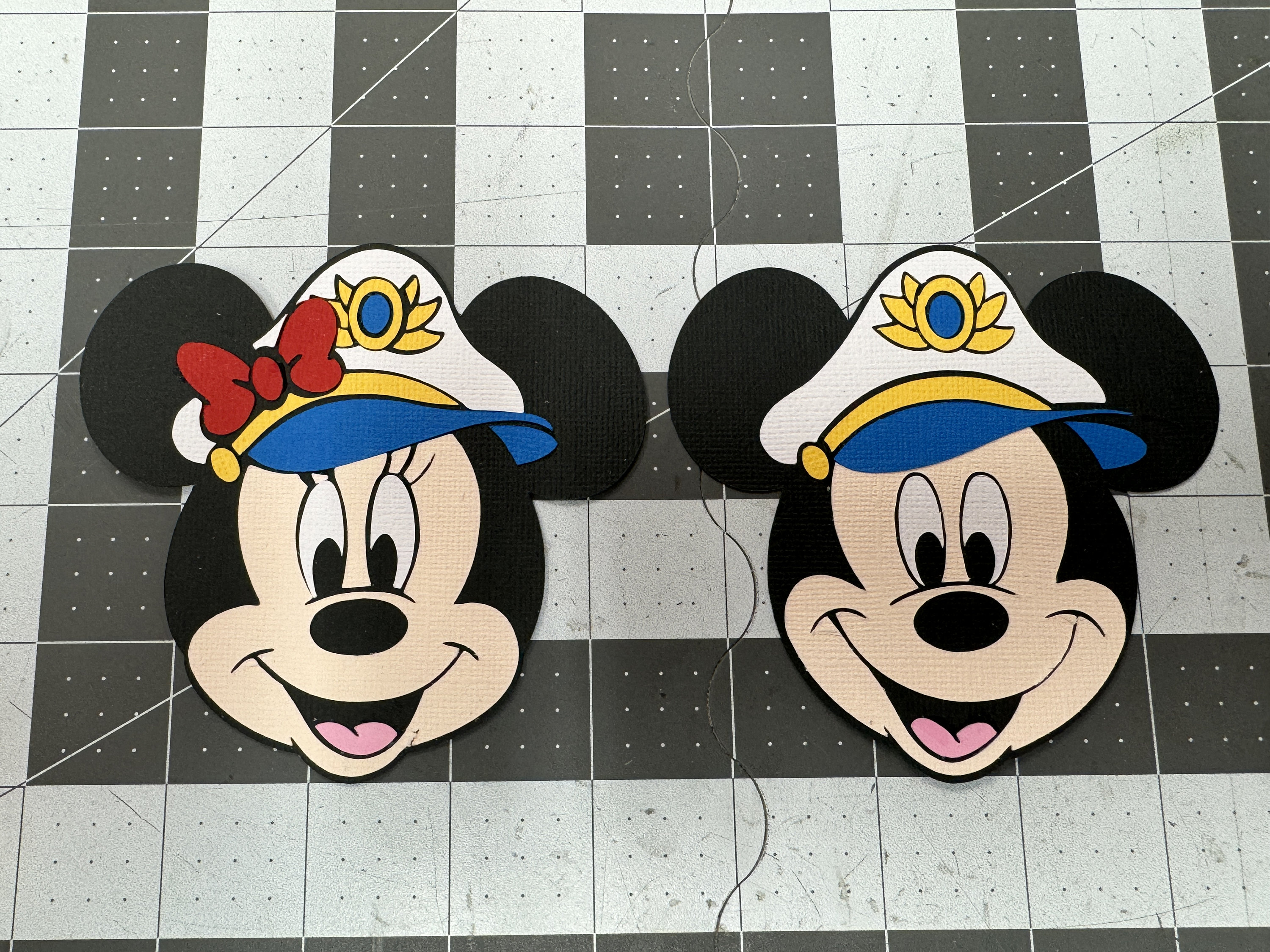 Captain Mickey & Captain Minnie Cruise Heads - Etsy