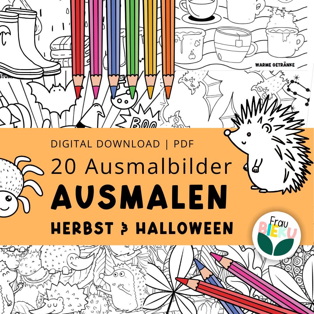 20 Coloring Pages Autumn Halloween Coloring Pictures Children ...