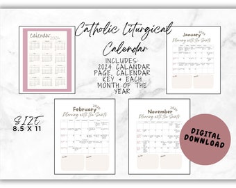 2025 Catholic Calendar, Printable Catholic Calendar, Feasts, Memorials ...