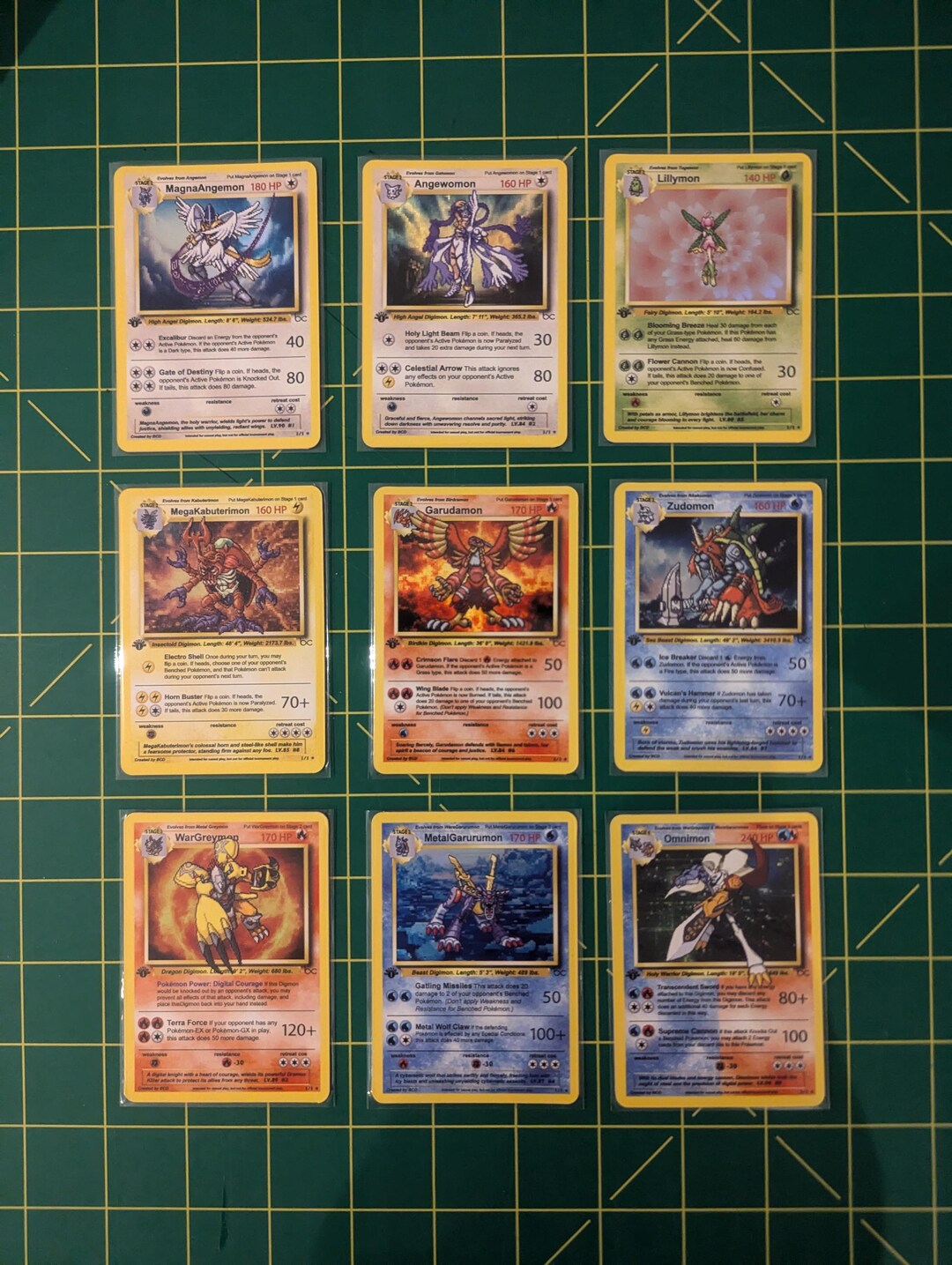 Digimon Set Gen1 - Custom Pokemon Cards - Etsy