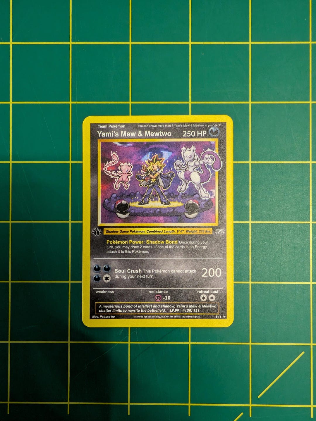 Yami's Mew & Mewtwo - Custom Pokemon Card - Etsy