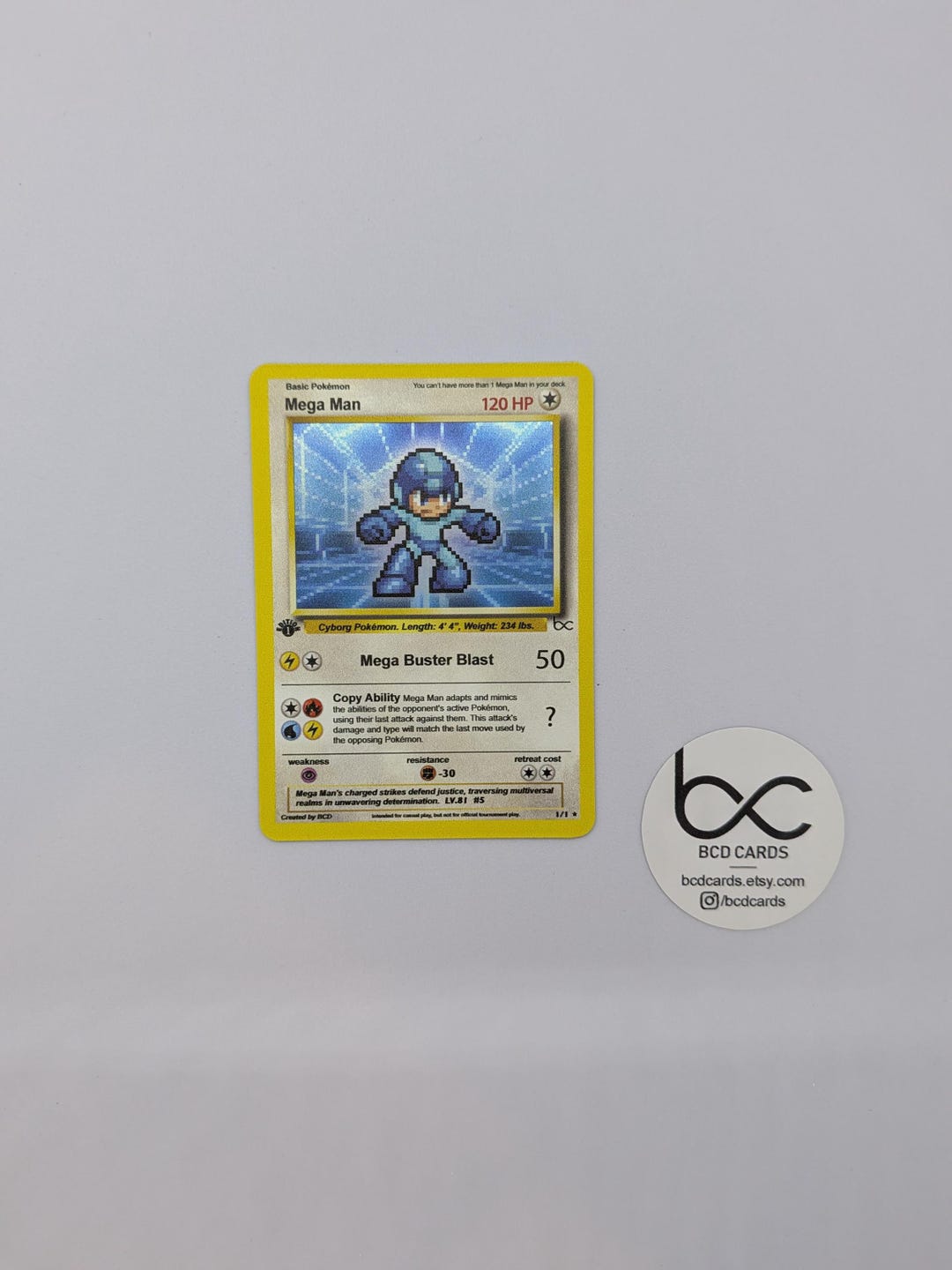 Mega Man - Custom Pokemon Card - Etsy