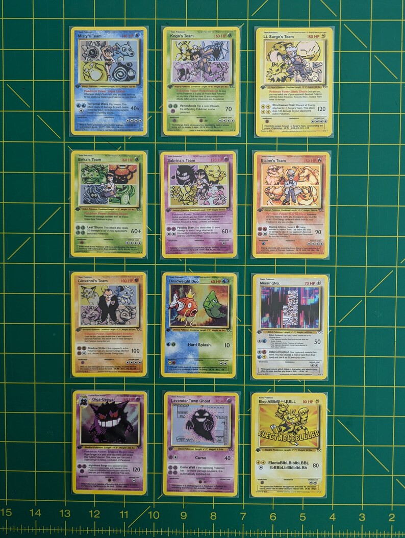 Pick 9 - Custom Pokemon Cards - Etsy