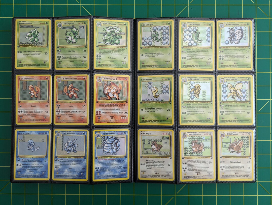 8-bit 151 Full Kanto Set (gen1) - Custom Pokemon Cards - Etsy