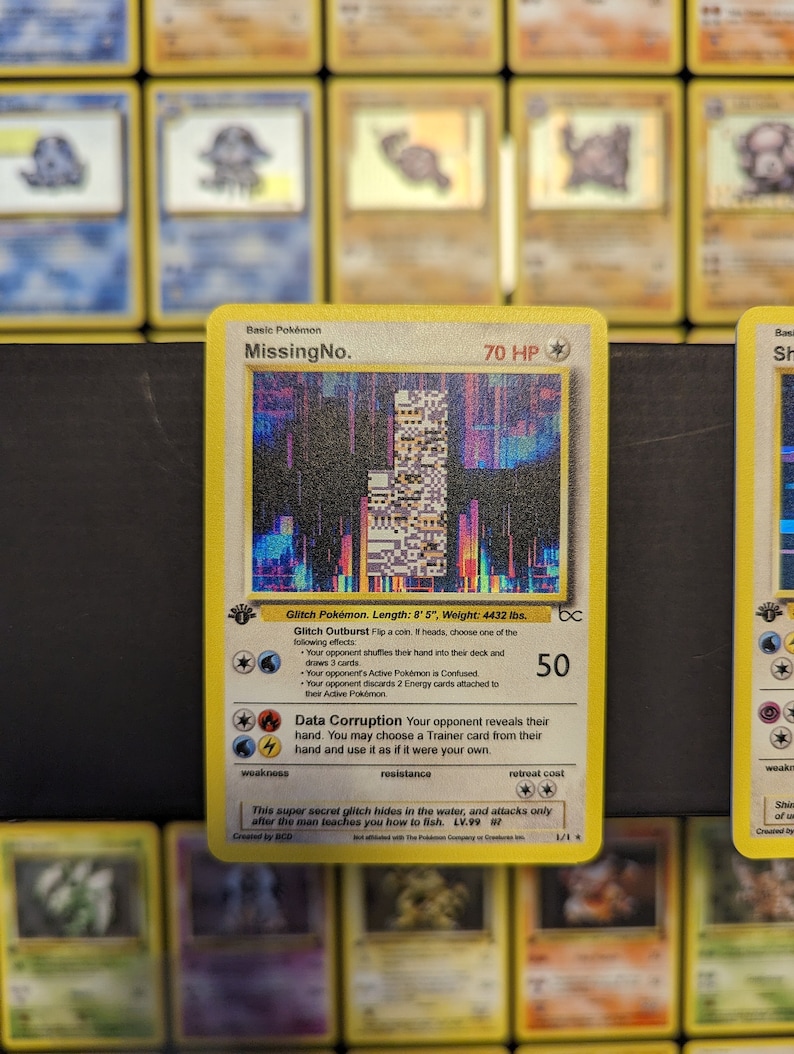 Missingno. & Shining Missingno. Custom Pokemon Card - Etsy