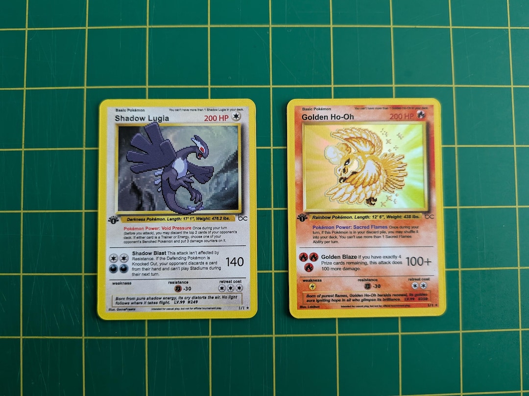 Shadow Lugia & Golden Ho-oh - Custom Pokemon Card - Etsy