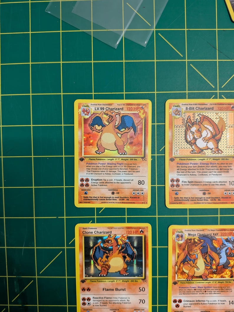 Charizard Card Collection Rainbow Holographic - Custom Pokemon Cards ...