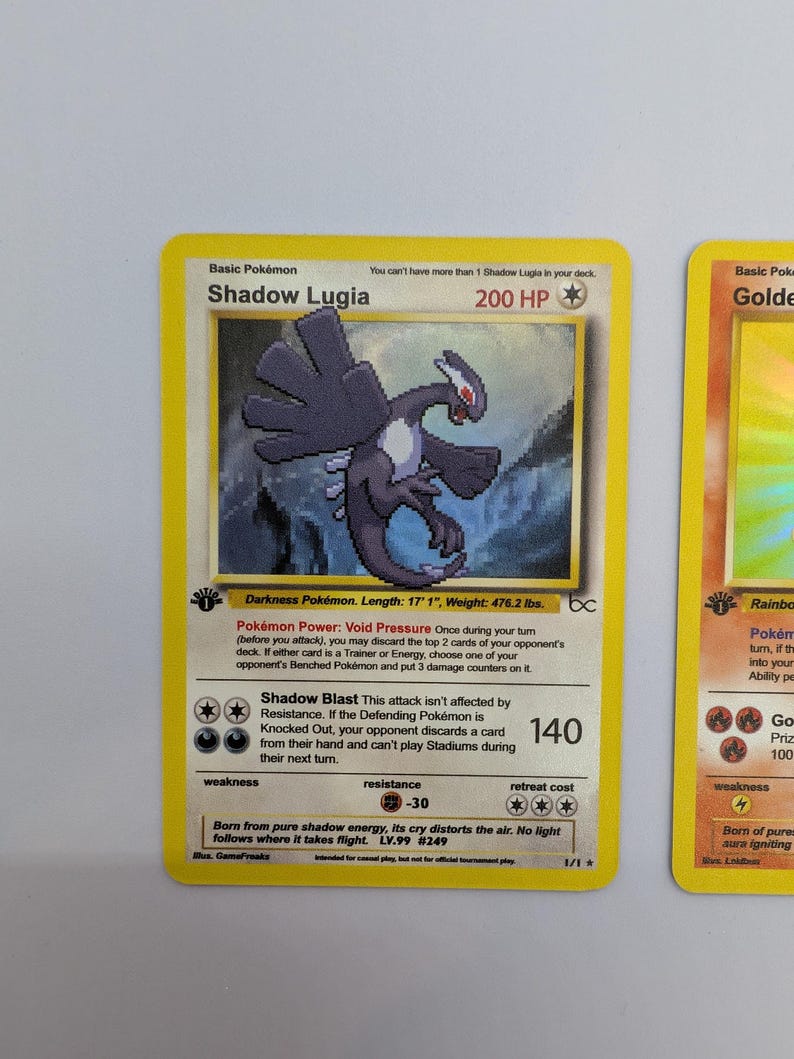 Shadow Lugia & Golden Ho-oh - Custom Pokemon Card - Etsy
