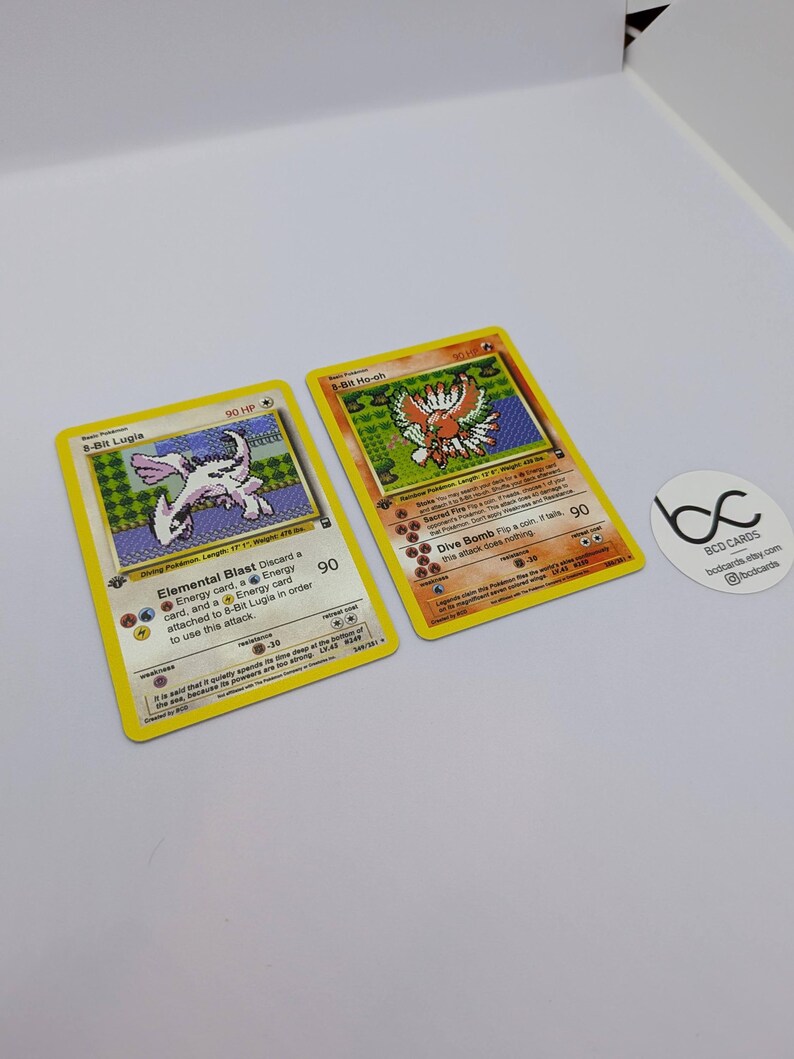 8-bit Lugia & Ho-oh - Custom Pokemon Card - Etsy