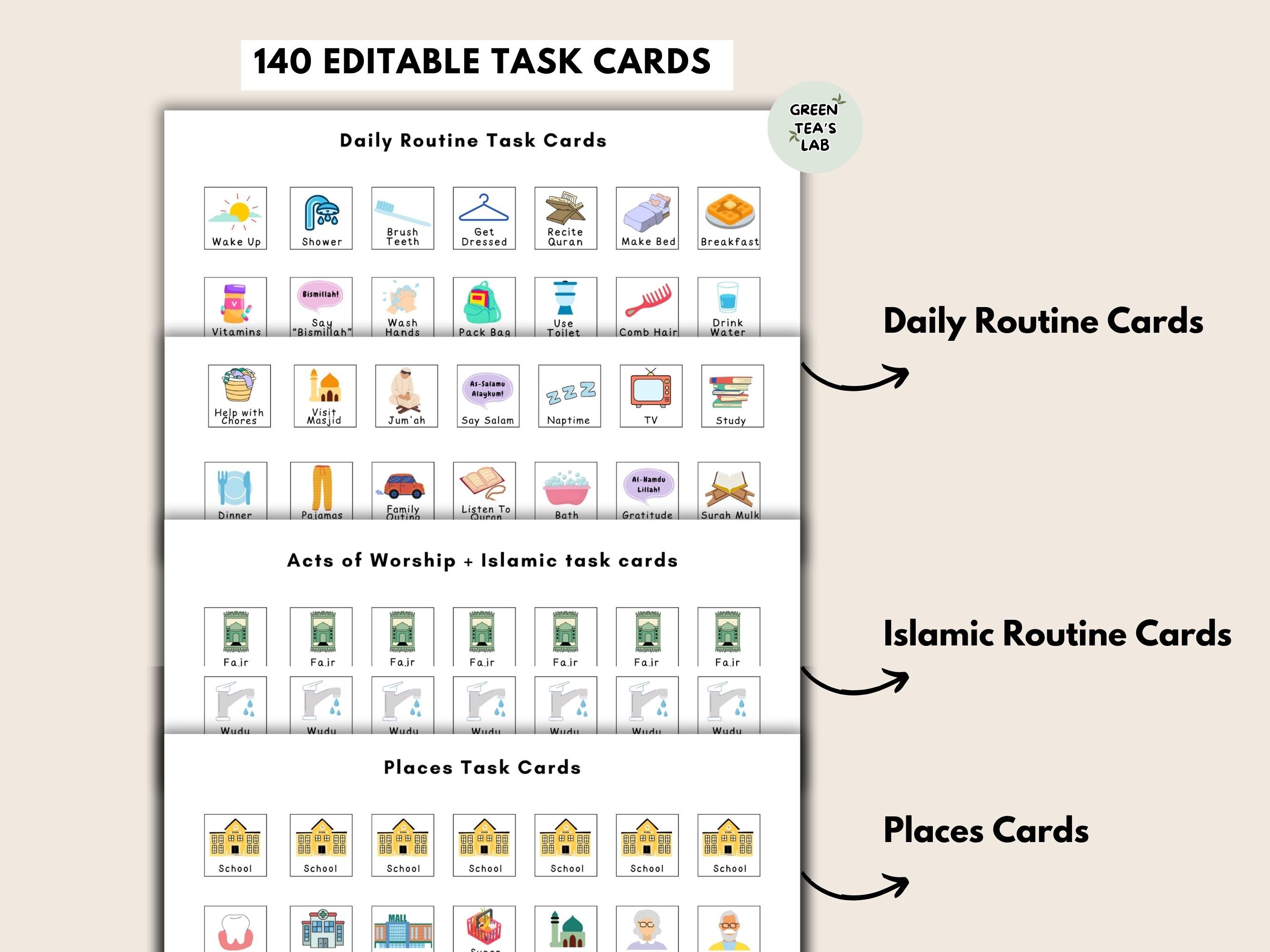 Editable Islamic Schedule Daily Weekly Routine Chore Chart Printable ...