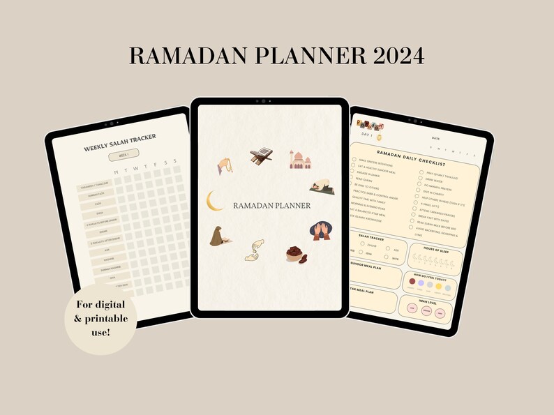 2024 Ramadan Planner Digital Printable Islamic Journal Muslim Daily ...